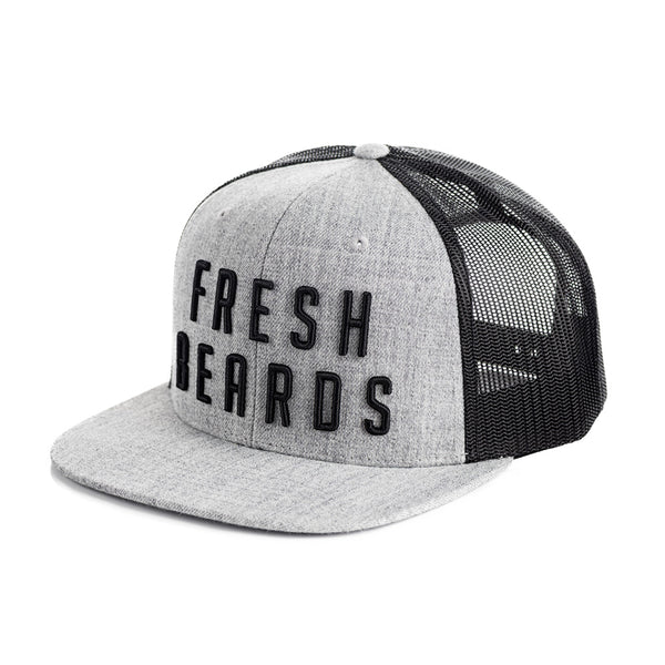 Grey/Black Fresh Beards Wool & Mesh Snapback